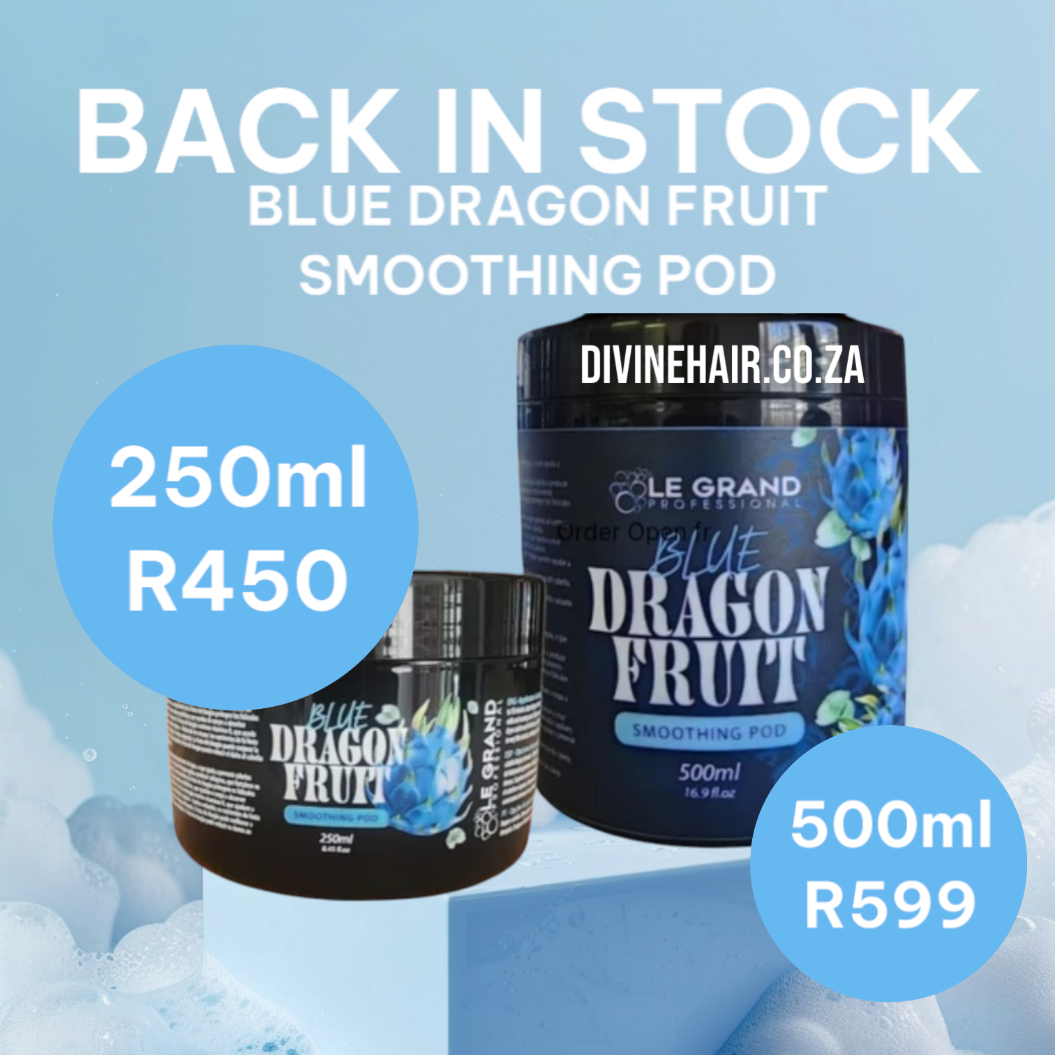 Blue Dragon fruit smoothing pod 250ml – DIVINE HAIR